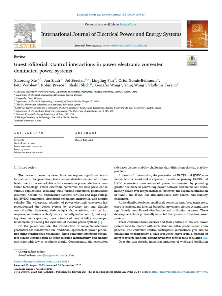 International Journal of Electrical Power and Energy Systems | PDF ...