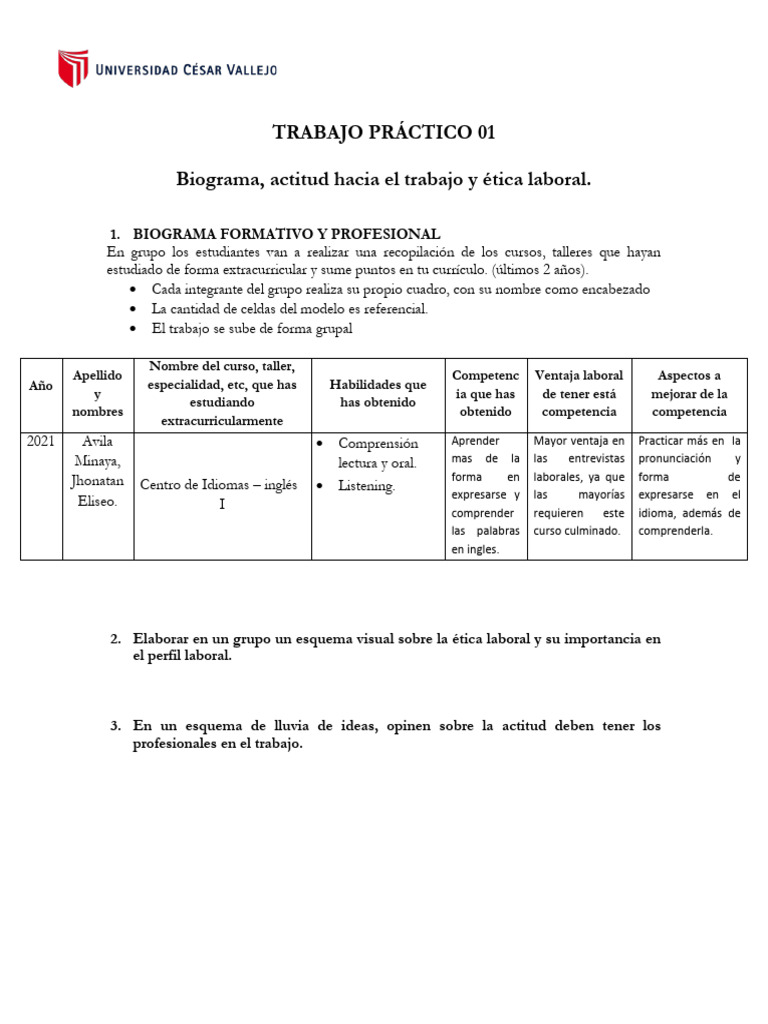 Ética laboral y actitud profesional | PDF