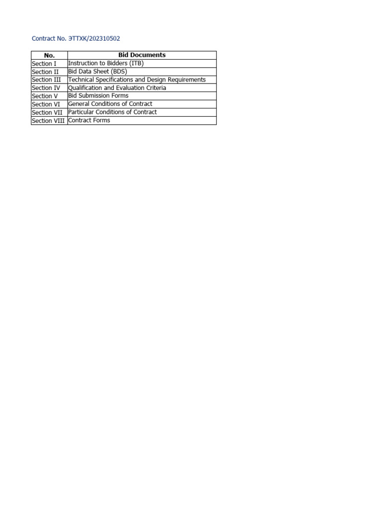 Bid Document Overview and Instructions | PDF