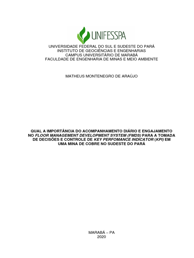 Importância do FMDS em Minas de Cobre | PDF