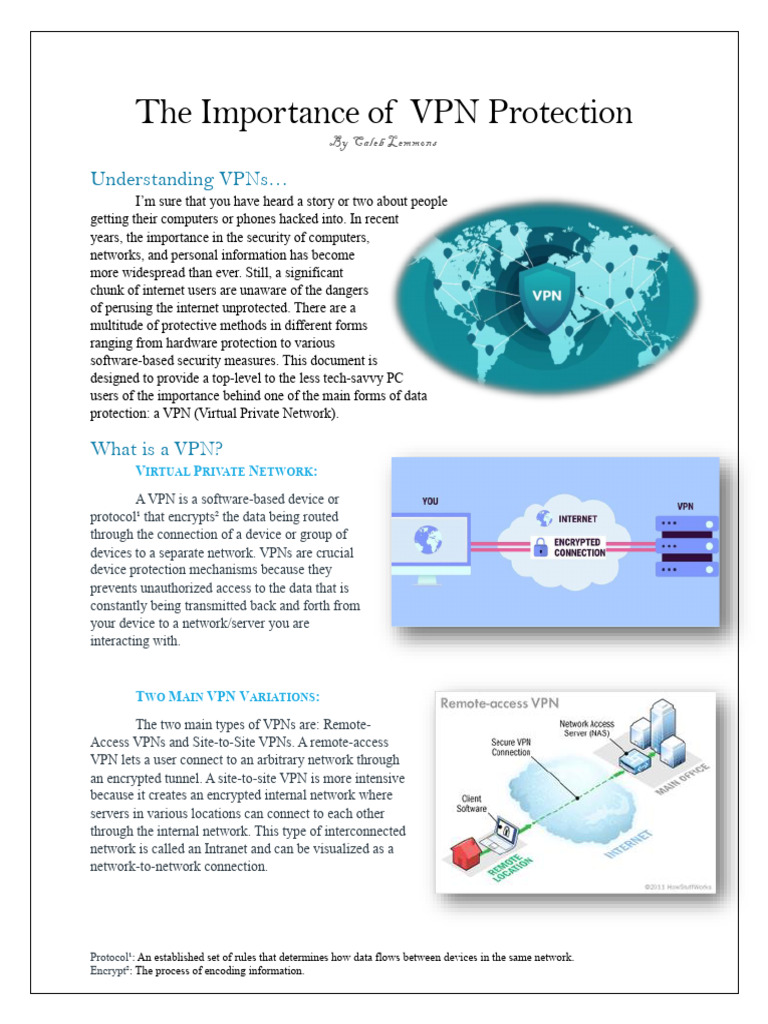 The Importance of VPN Protection | PDF | Virtual Private Network ...