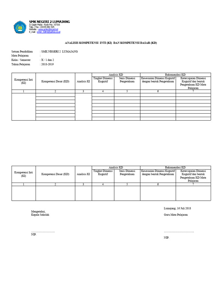 Analisis Ki KD | PDF
