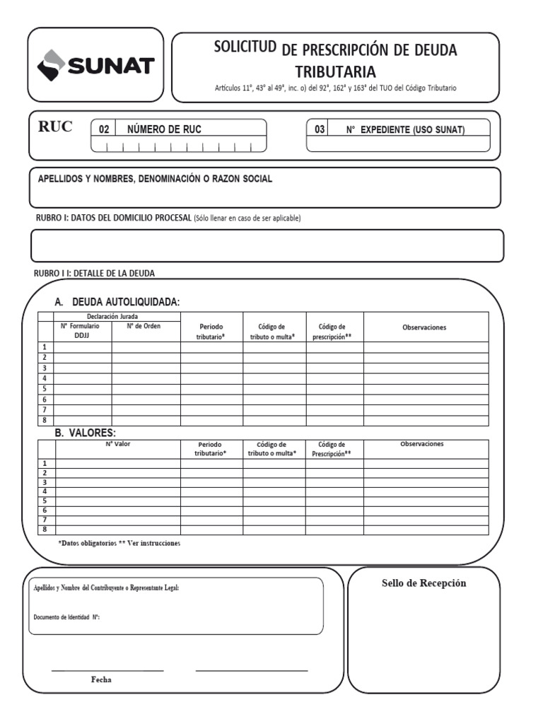 Formulario Deuda Word | PDF | Estatuto de limitaciones