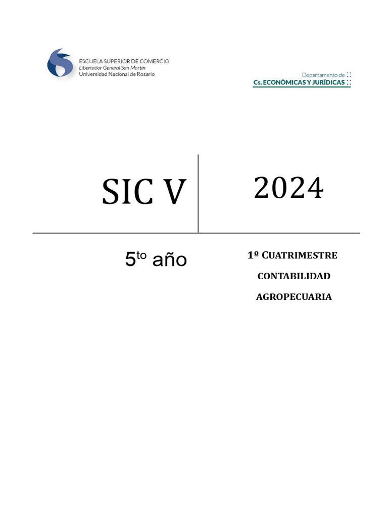 2024 Sic V Apunte Agropecuaria | PDF | Agricultura | Cosecha