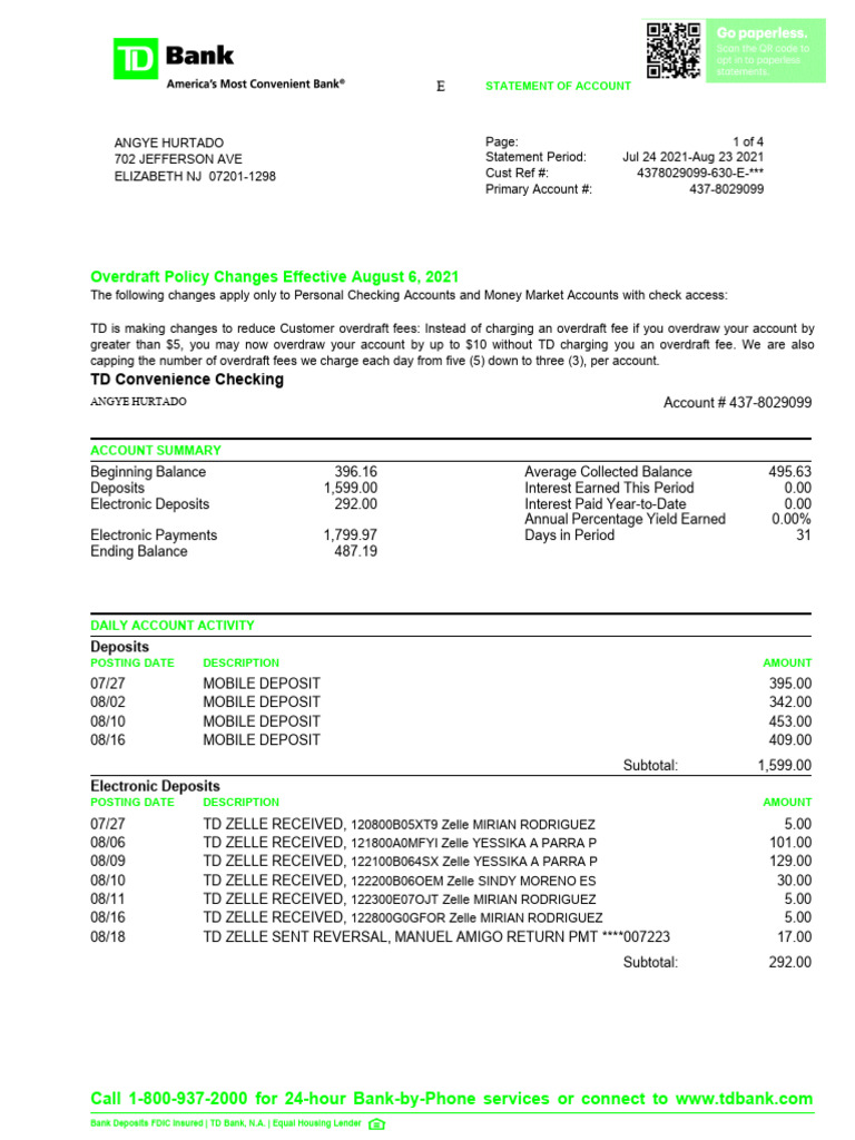 PDF Document 3 | PDF | Overdraft | Debit Card