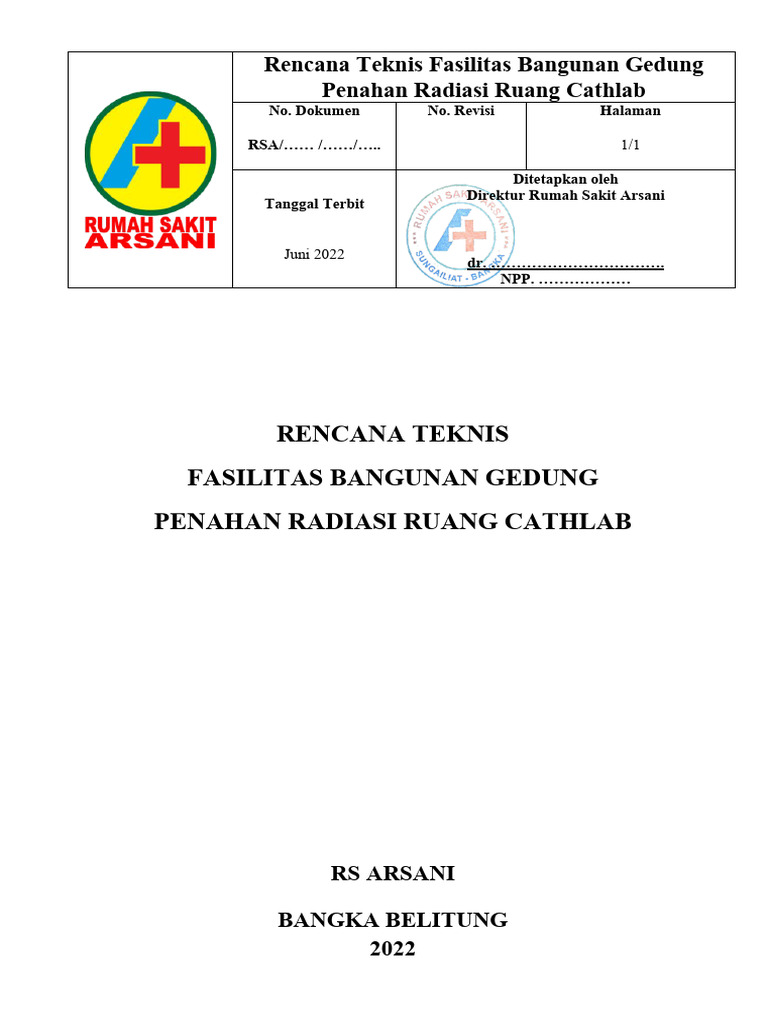 Contoh Dokumen Bangunan Utilitas Radiologi RS | PDF