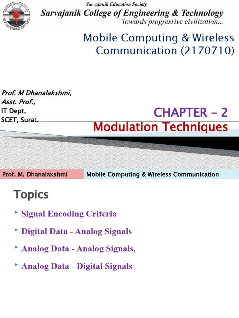 CHapter 2_Modulation Techniques - Copy | PDF