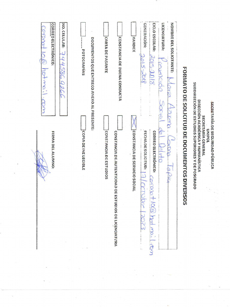 Sol. Cons. Servicio S. Mact | PDF