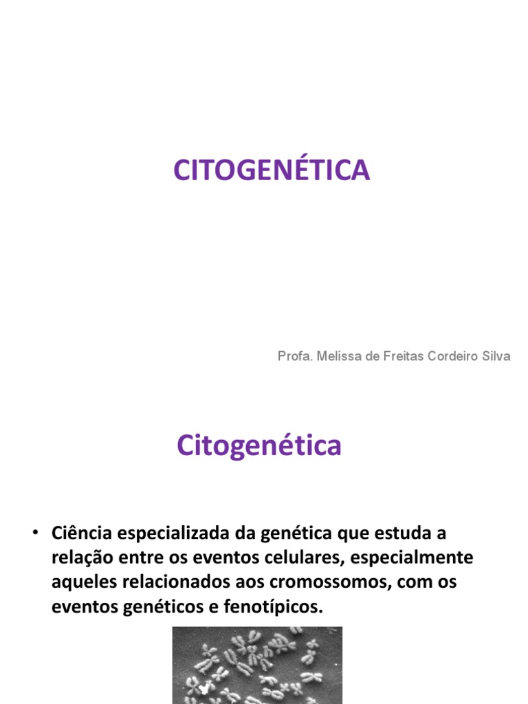 Citogenética - Fam2 | PDF | Cromossomo | Biotecnologia