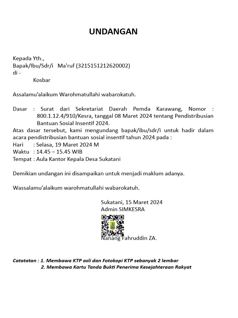 Undangan Guru Ngaji | PDF | Agama & Spiritualitas