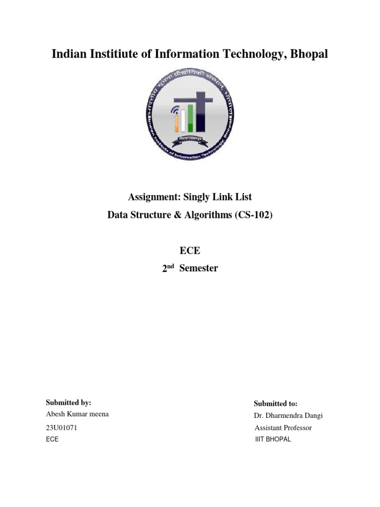 Singly Linked List Assignment Pdf Software Engineering Algorithms And Data Structures 3756