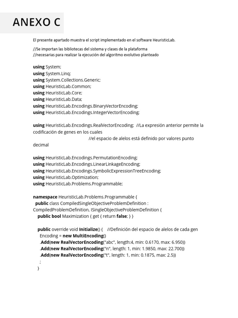 ANEXO C | PDF | Ingeniería de software | Programación de computadoras