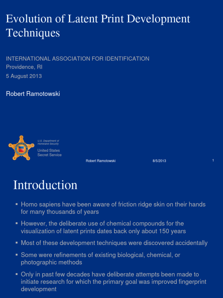 History of LP Development Methods Iai 2013 | PDF | Fingerprint | Silver