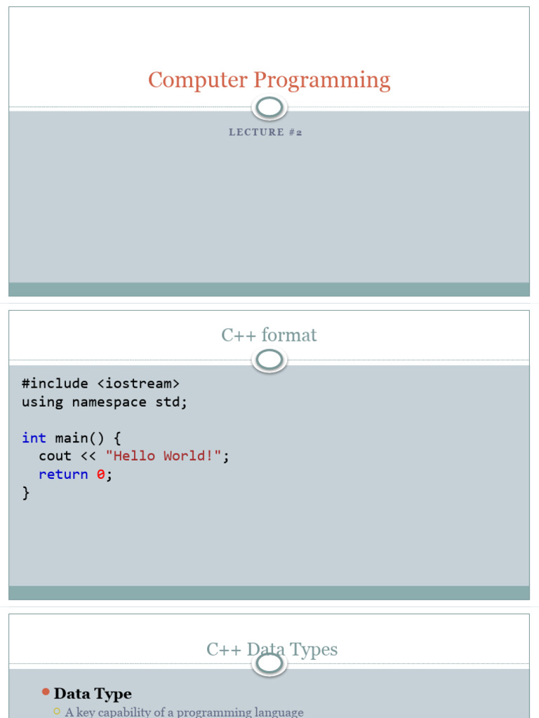 Programming Fundamentals 02 | PDF