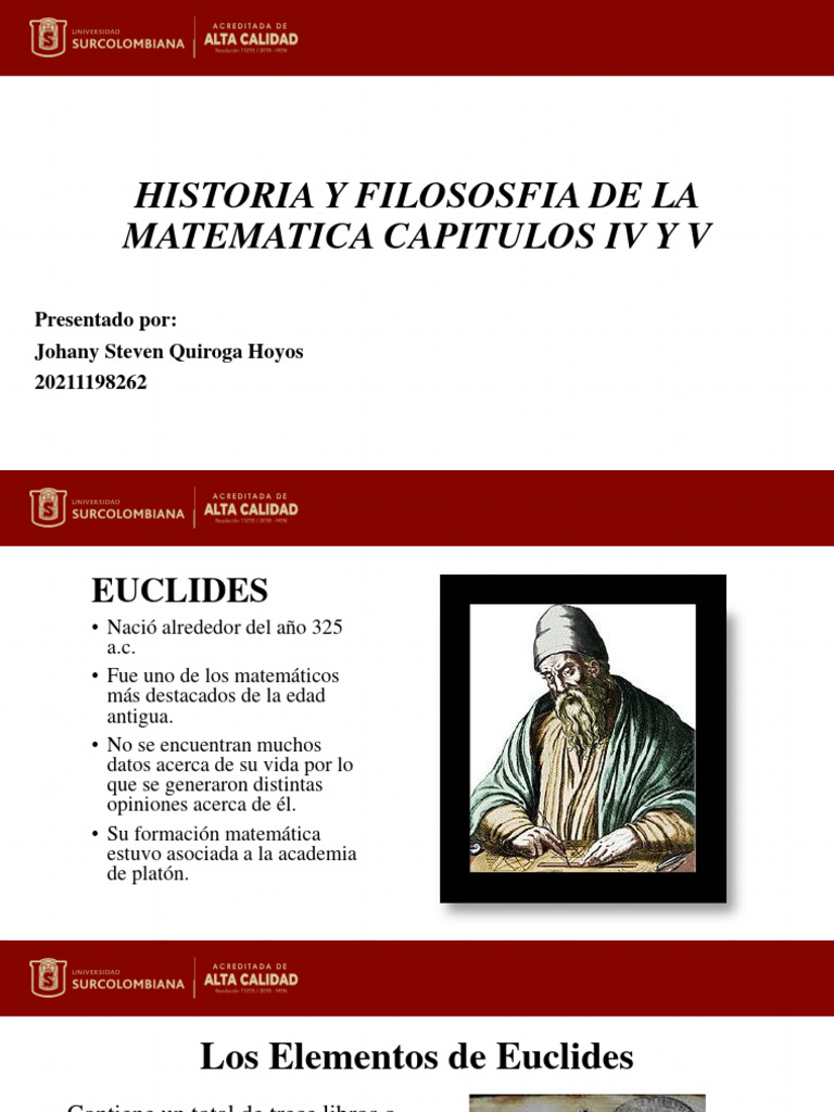 Historia y Filosofía Matemática | PDF | Geometría | Euclides