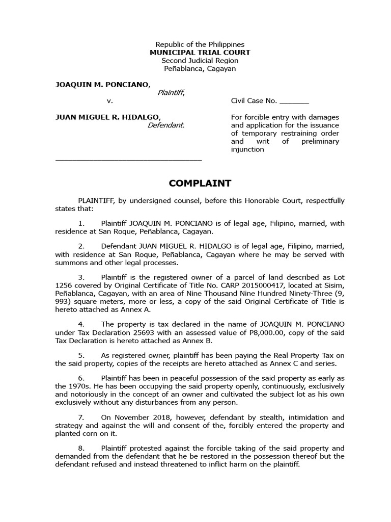 Complaint | PDF | Injunction | Lawsuit