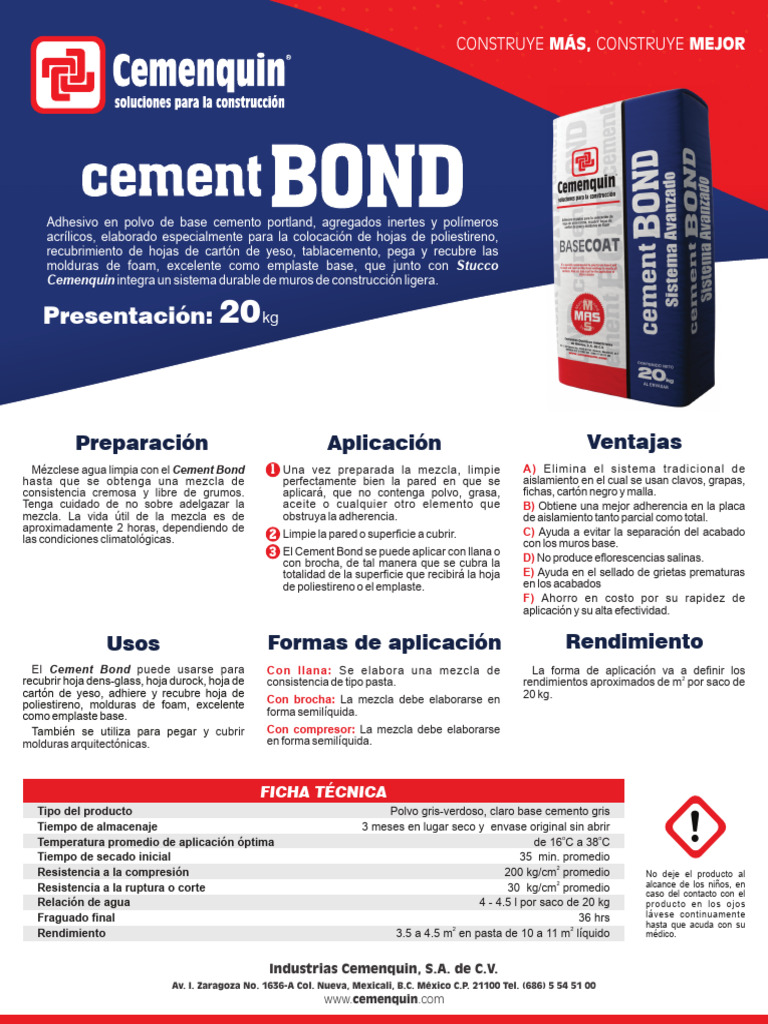 Cement Bond | PDF | Cemento | Poliestireno