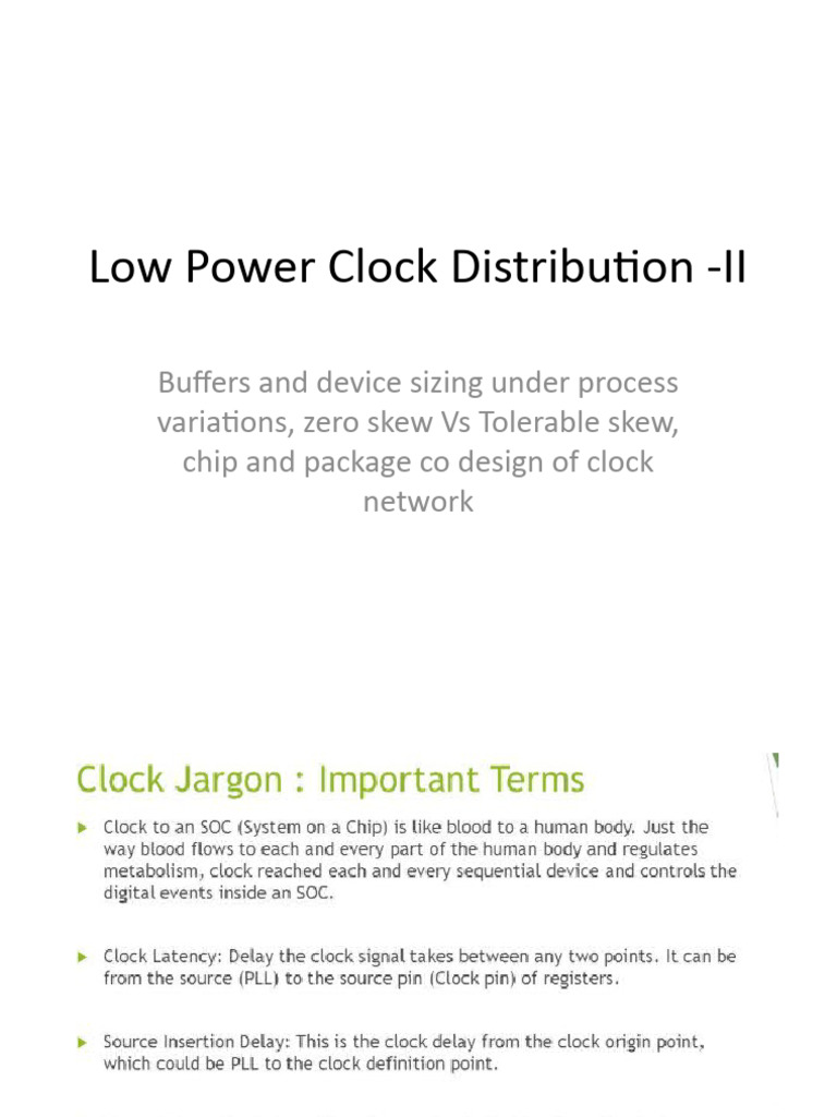 Low Power Clock Distribution -II (1) | PDF
