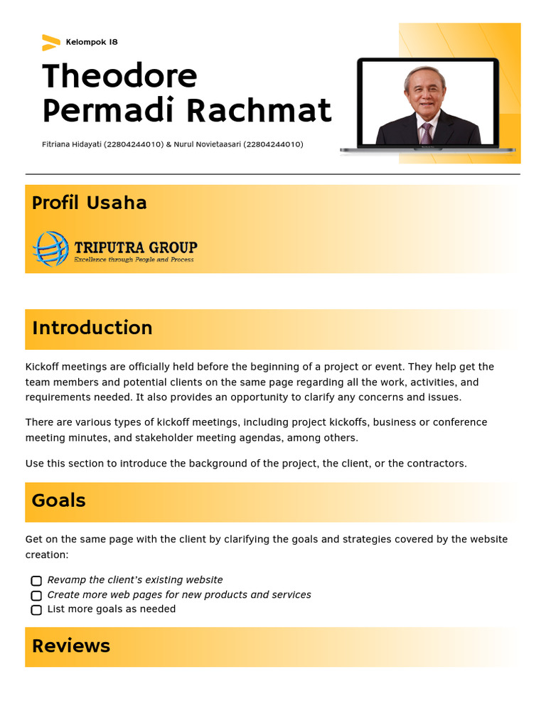 Theodore Permadi Rachmat: Profil Usaha | PDF | Software | Cyberspace