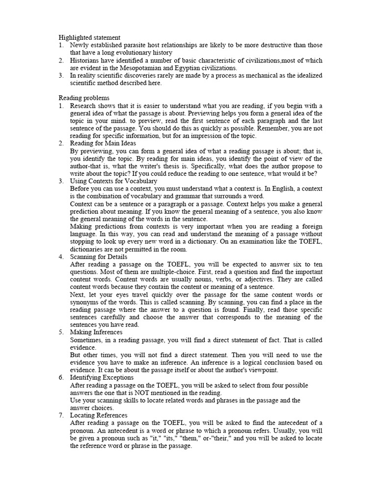 Highlighted Statement | PDF | Pronoun | Question