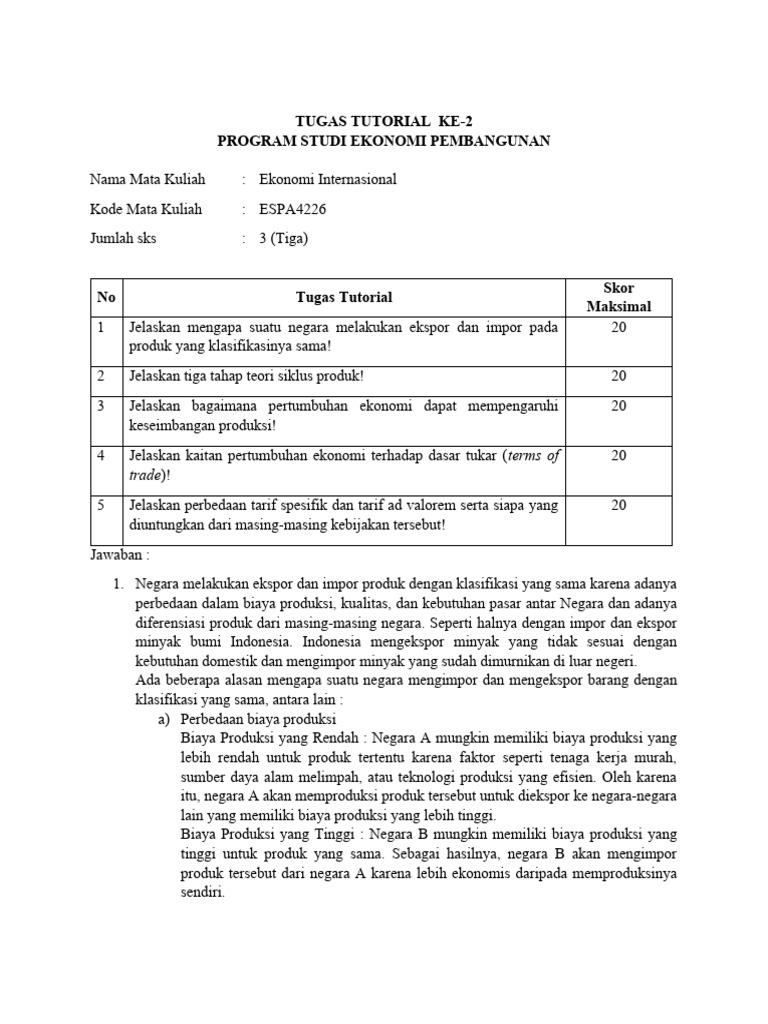Tugas 2-ESPA4226 | PDF