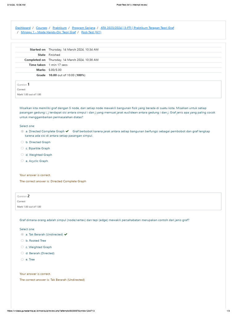Post-Test (M1) - Miseryy | PDF