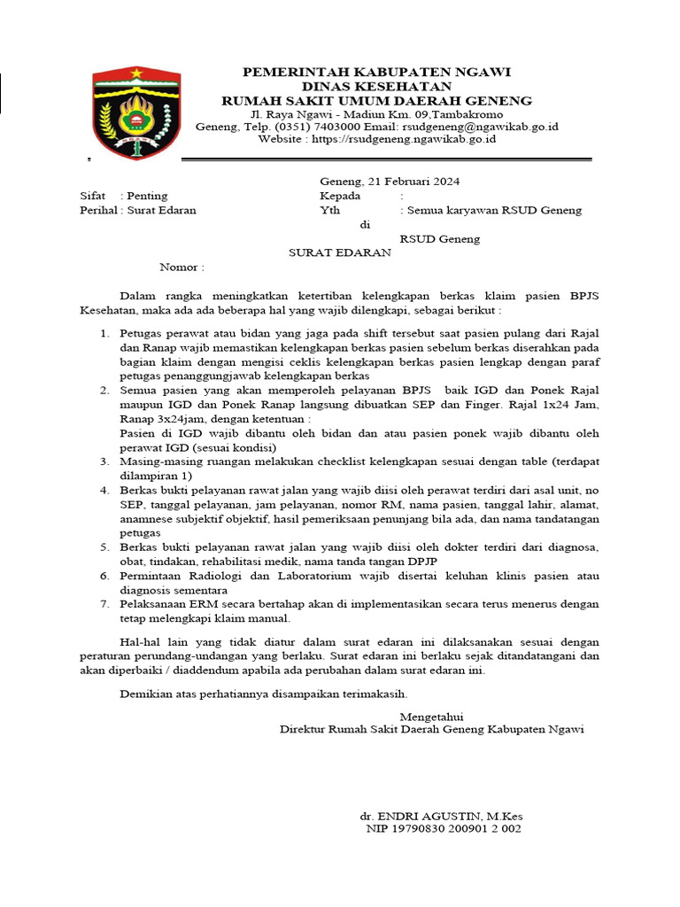 Surat Edaran New | PDF