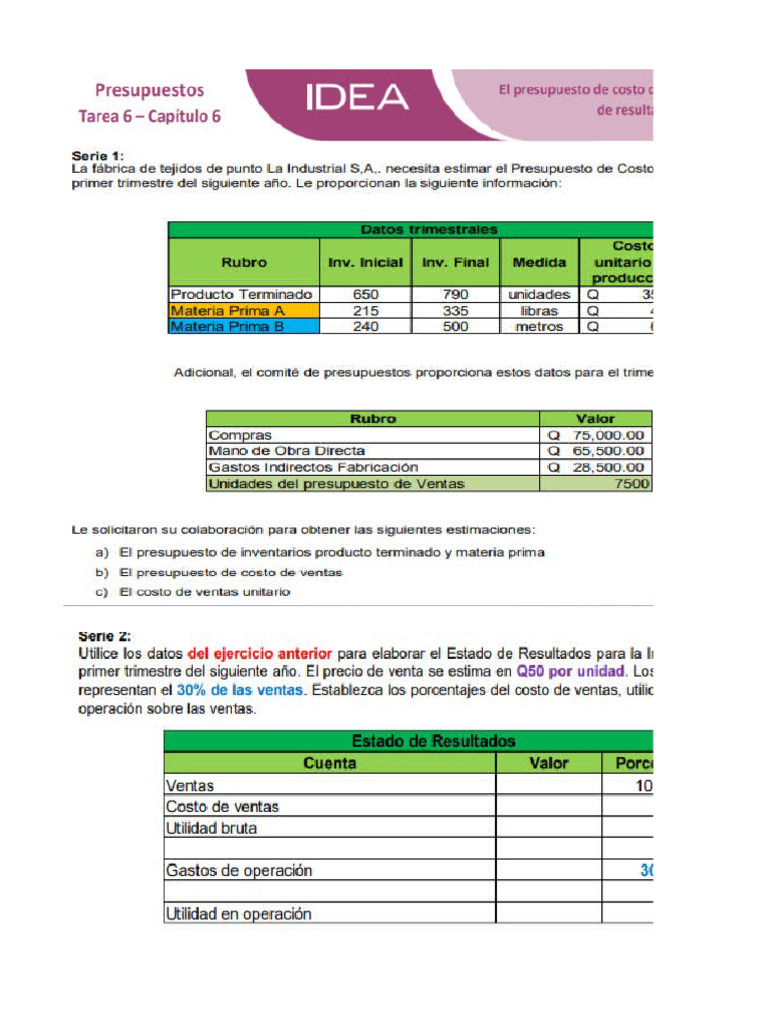 tarea 6 presupuestos | PDF | Presupuesto | Sector privado