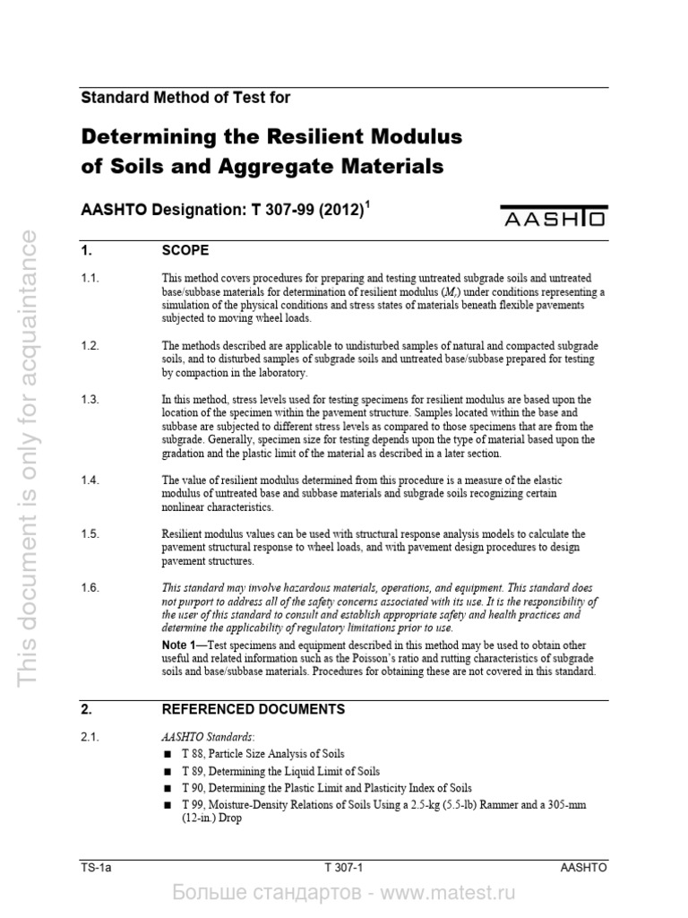 Aashto T307-12 | PDF | Young's Modulus | Stress (Mechanics)