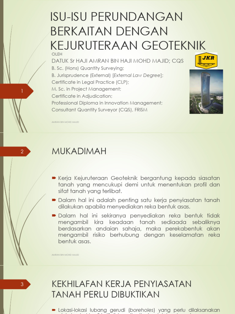 Isu-Isu Perundangan Berkaitan Kejuruteraan Geoteknik | PDF