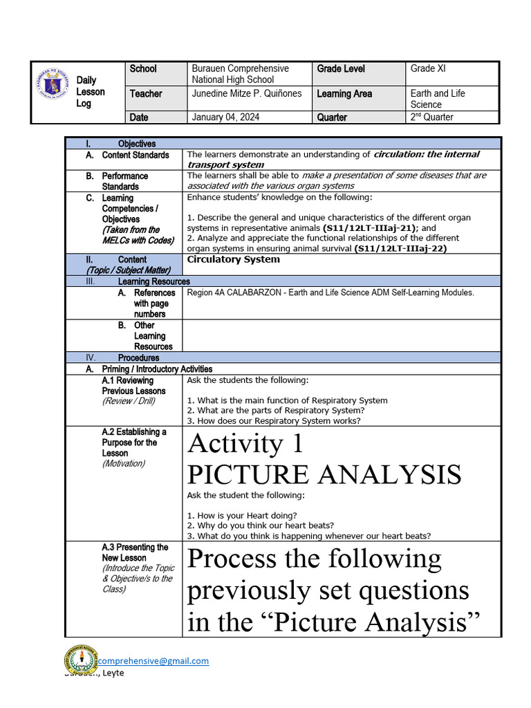 ELS - DLL - Module 6 - CIRCULATORY SYSTEM | PDF
