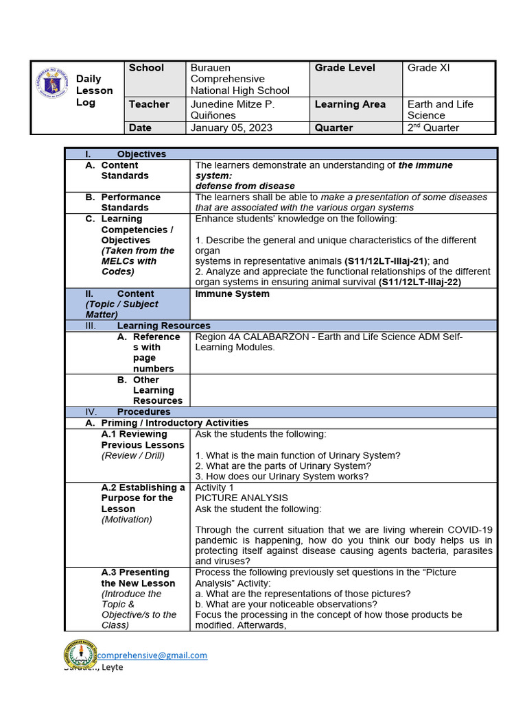 ELS_DLL_Module 6_IMMUNE SYSTEM | PDF | System | Learning