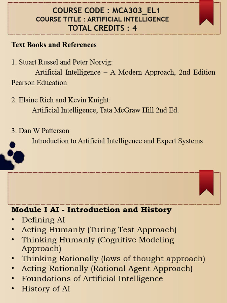 Module1 1 | Download Free PDF | Intelligence (AI) & Semantics | Artificial Intelligence