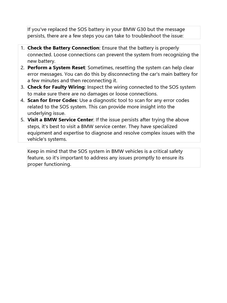 sos battery rerplacement | PDF