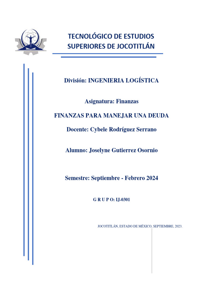 Finanzas para manejar una deuda | PDF | Tarjeta de crédito | Hipotecas
