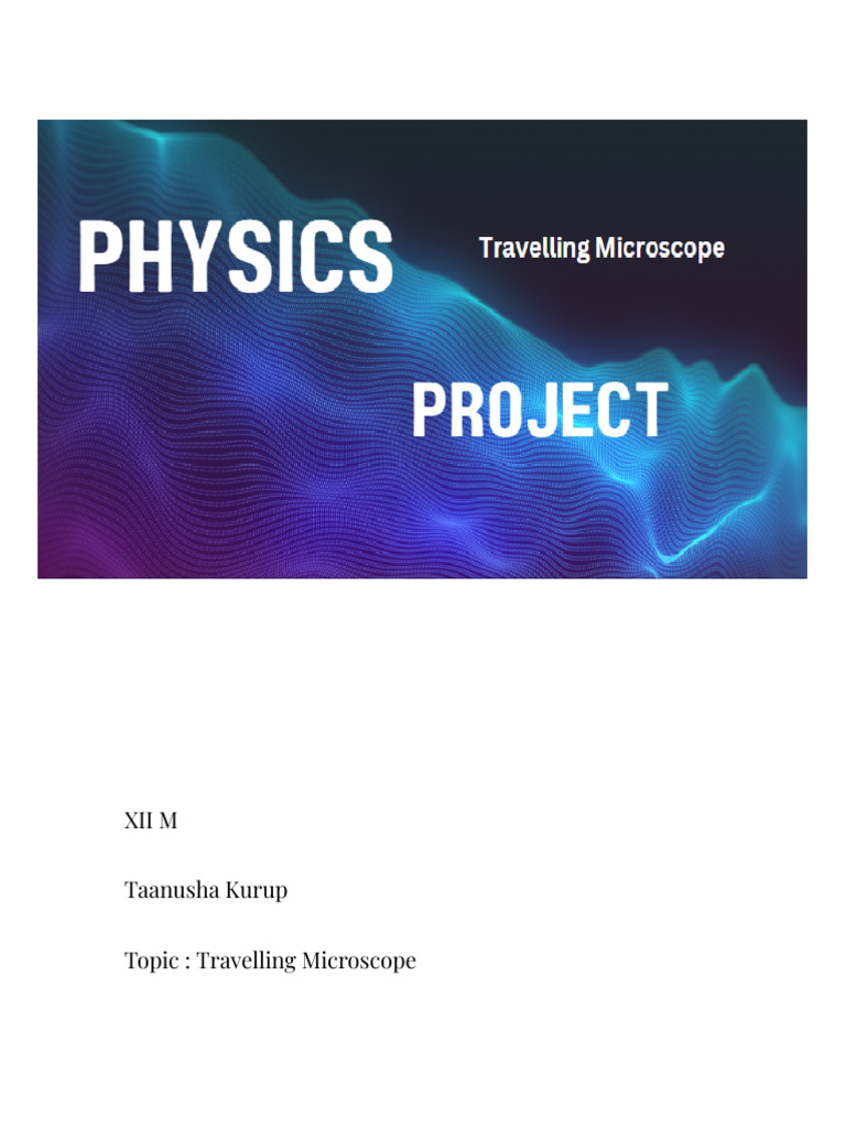 Physics Project Final | PDF | Refraction | Physics