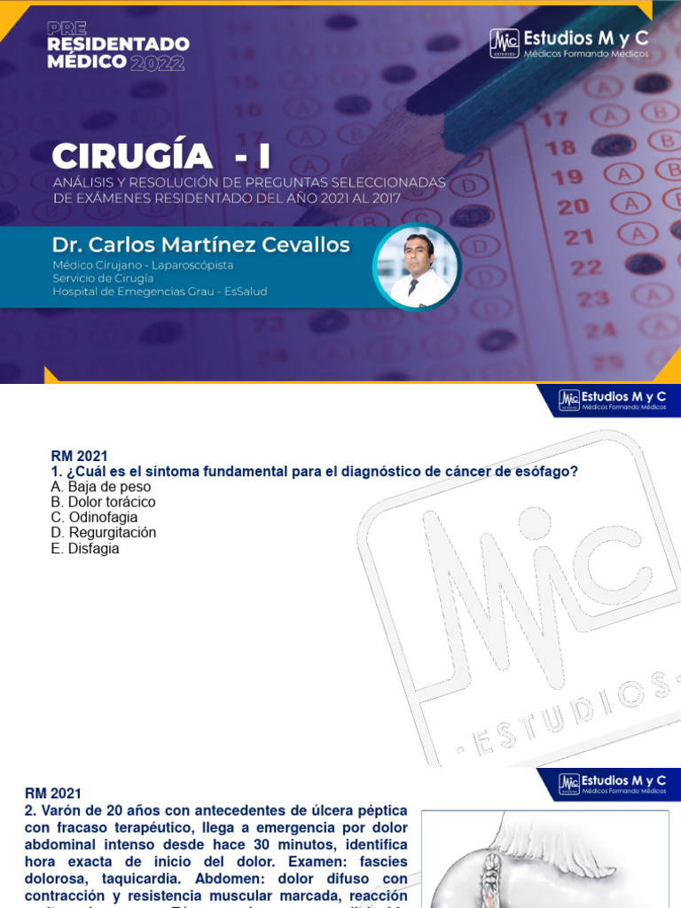 CIRUGIA 1 Estudios M y C | PDF | Cáncer colonrectal | Medicina