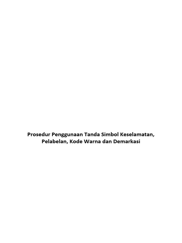 Prosedur Simbol dan Warna K3 | PDF | Teknologi & Rekayasa