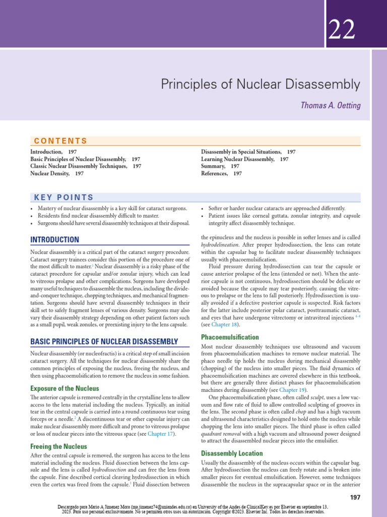 22 Principles of Nuclear Disassembly | PDF | Human Eye | Visual System