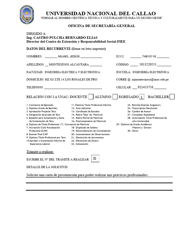 Solicitud - Director de Ceres | PDF | Negocios