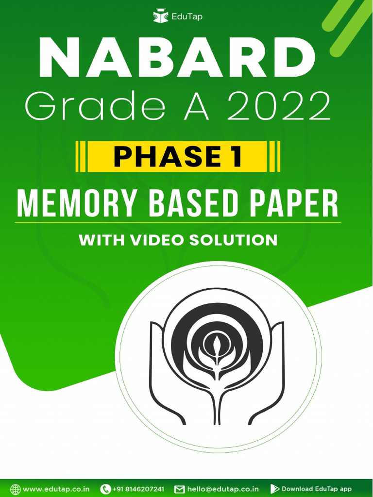 NABARD Grade a 2022 - Phase 1 Paper Final Lyst8858 | PDF
