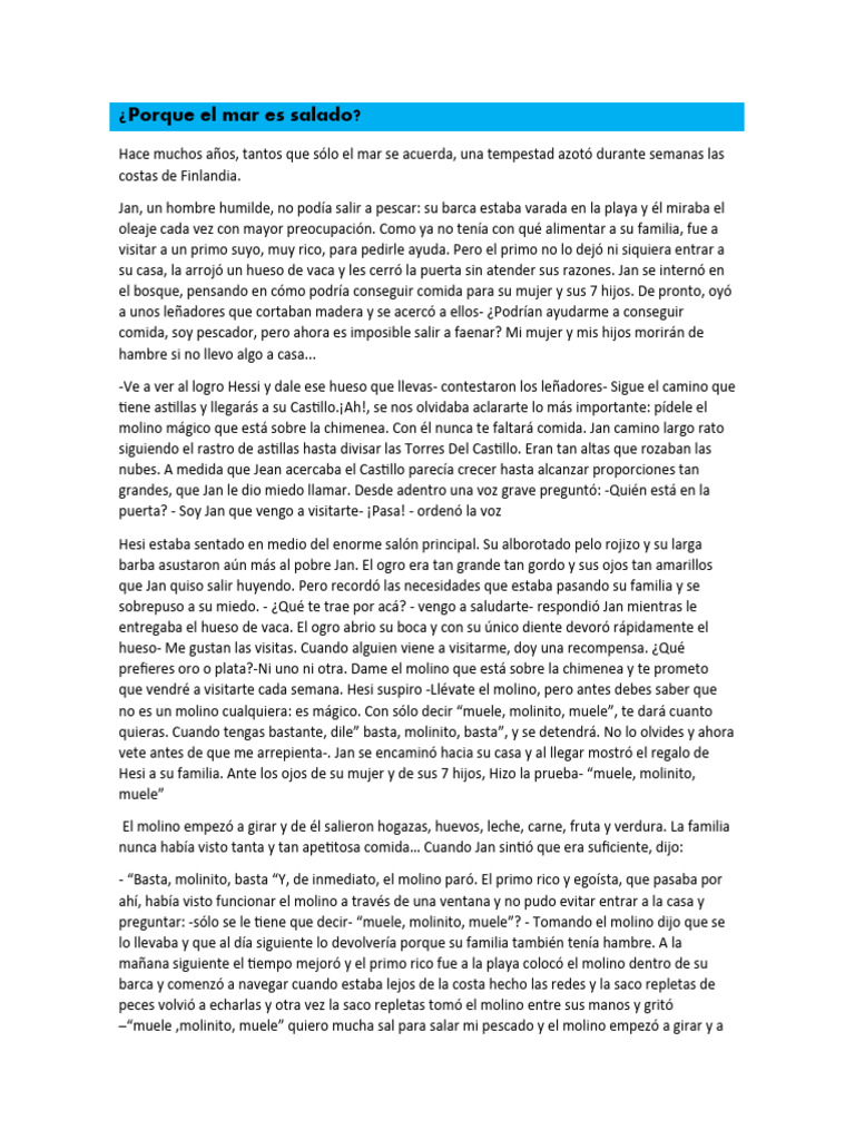 Porque el mar es salado | PDF