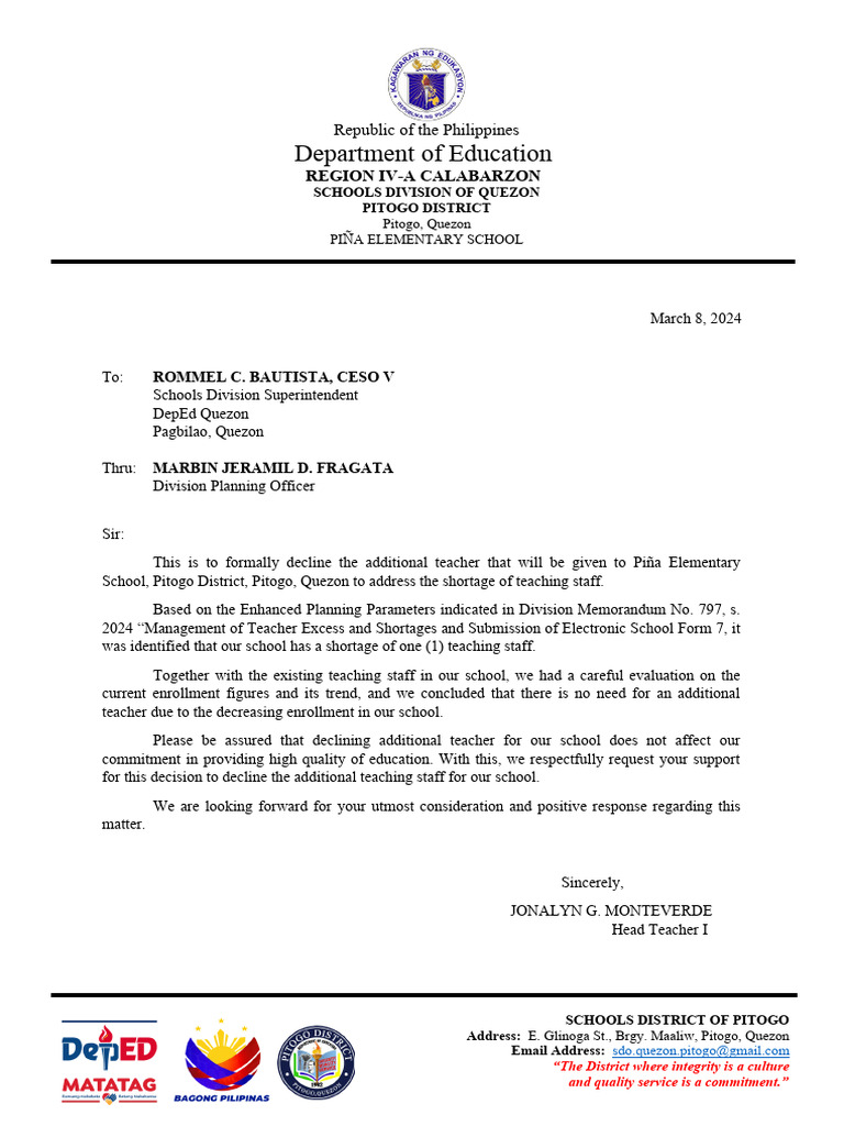 Waiver for Additional Teacher | PDF