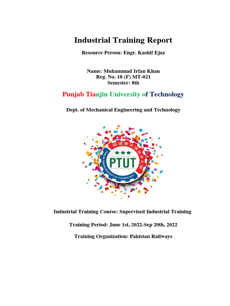 Industrial Training Report Pakistan Railway Pdf Foundry Rolling Metalworking 