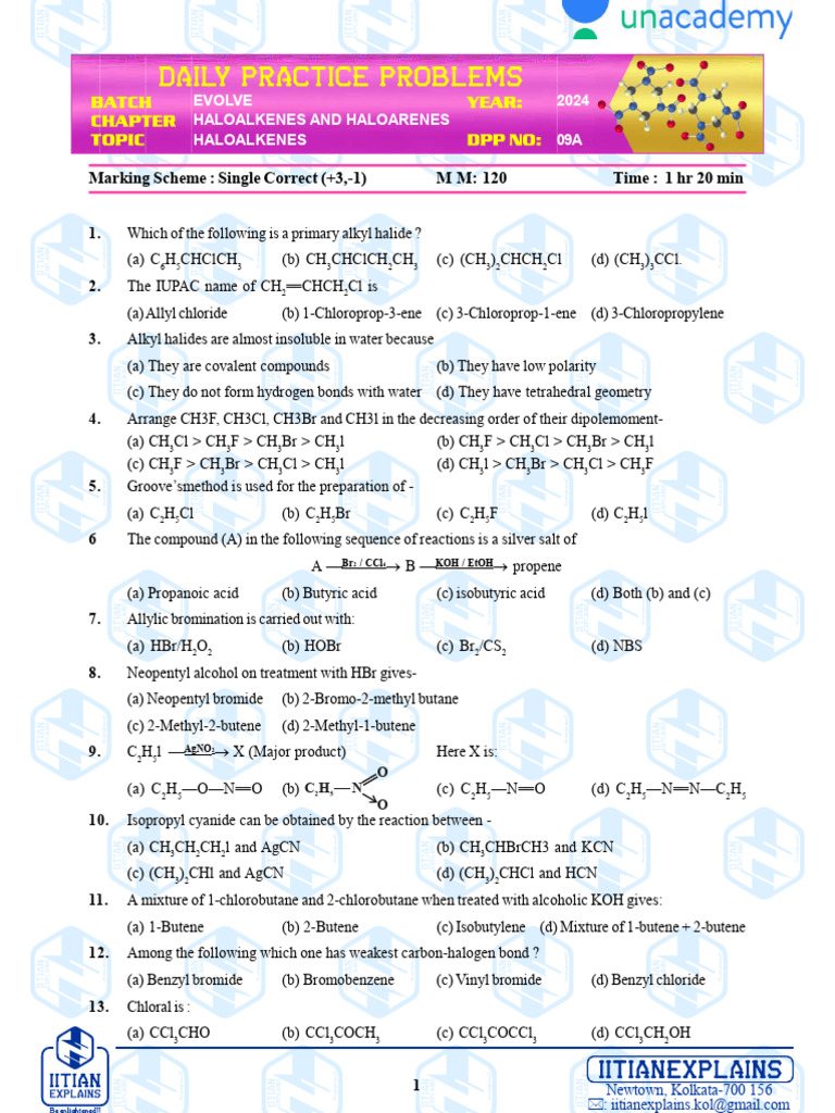 13 DPP 09a-09d Halk & Harn Evolve | PDF | Methyl Group | Chemical Reactions