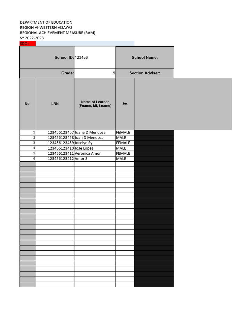 Class-Scoresheet JHS v2.0 | PDF
