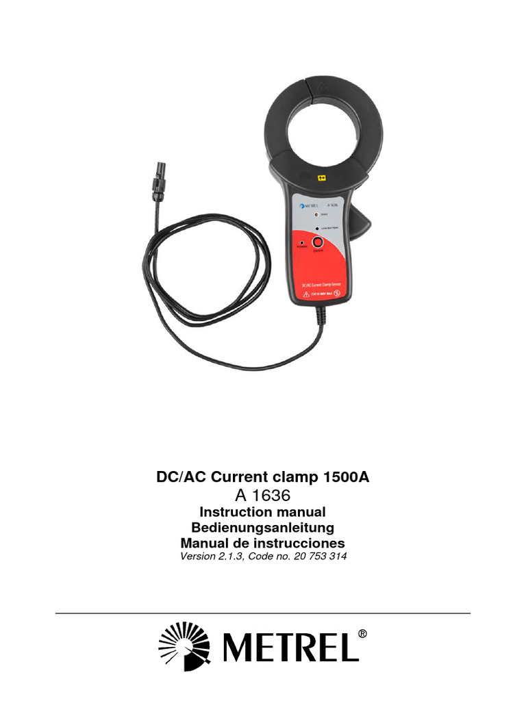 A 1636 - DC AC Current Clamps 1500 A ANG | PDF | Alternating Current ...