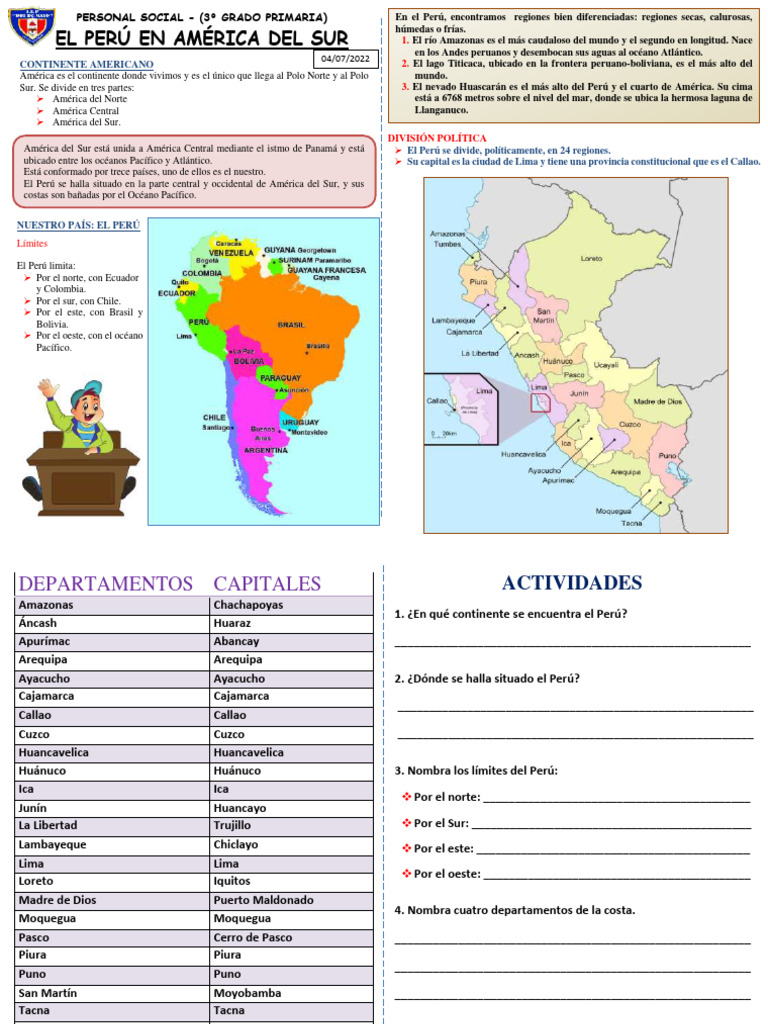 El Perú en América Del Sur 04-07 | PDF | Américas | Perú