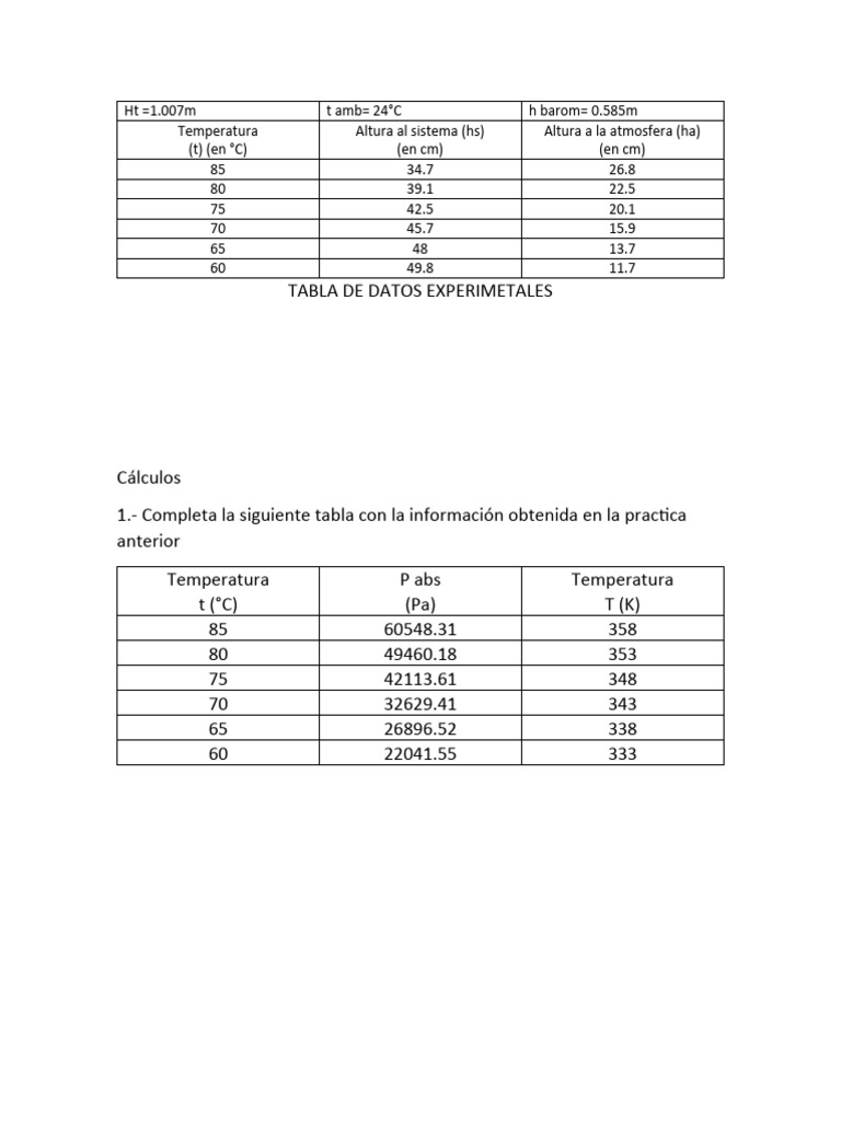 Practica 2 Termo | PDF | Propiedades termodinámicas. | Mecánica de Medios Continuos