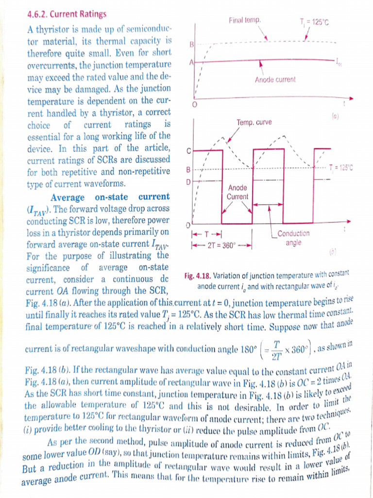 Current Rating of A Thyristor | PDF | Physical Phenomena | Electric Power